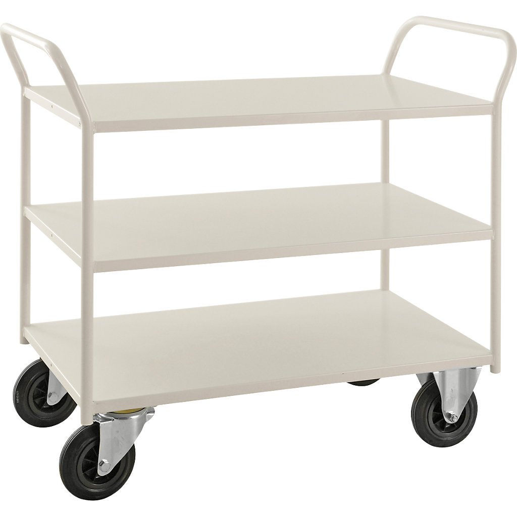 Kongamek – KM41 table trolley: 3 shelves with raised edges, LxWxH 1080 ...