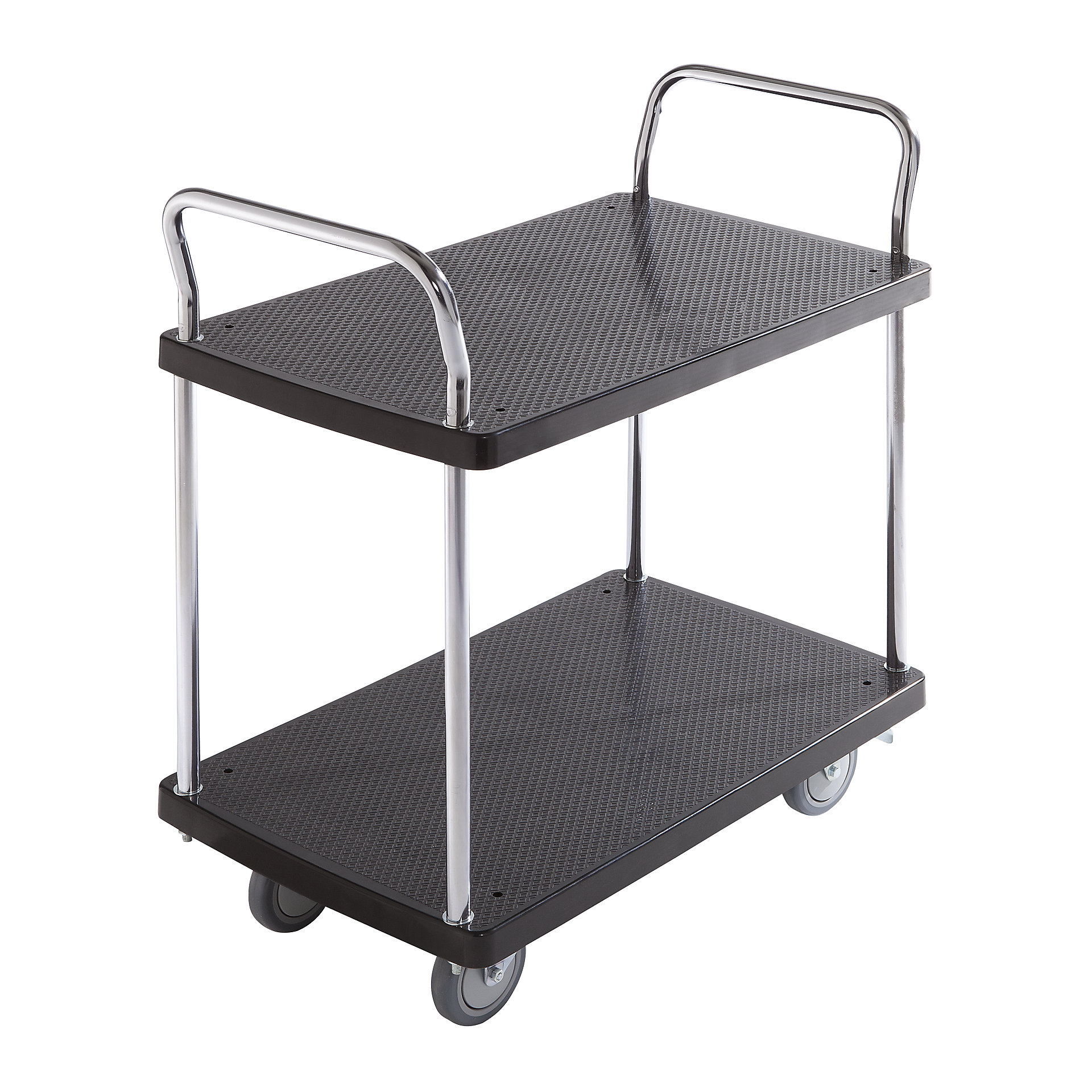 Serving trolley: 2 shelves, 2 push handles | KAISER+KRAFT