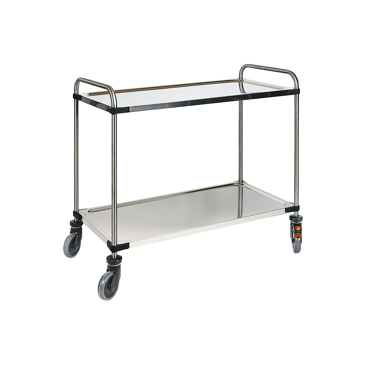 Stainless steel table trolley: with 2 shelves | KAISER+KRAFT