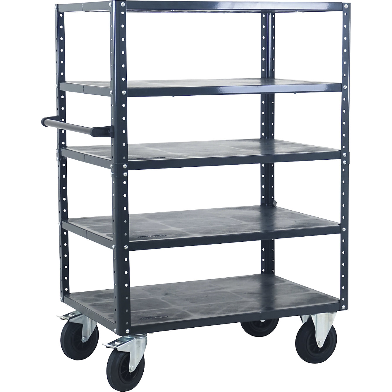 CustomLine shelf truck, open on 4 sides – eurokraft pro: 5 shelves ...
