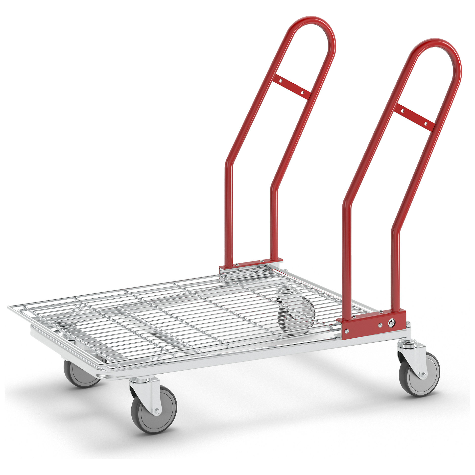 C+C platform trolley – Kongamek: max. load 200 kg, 2 push handles ...
