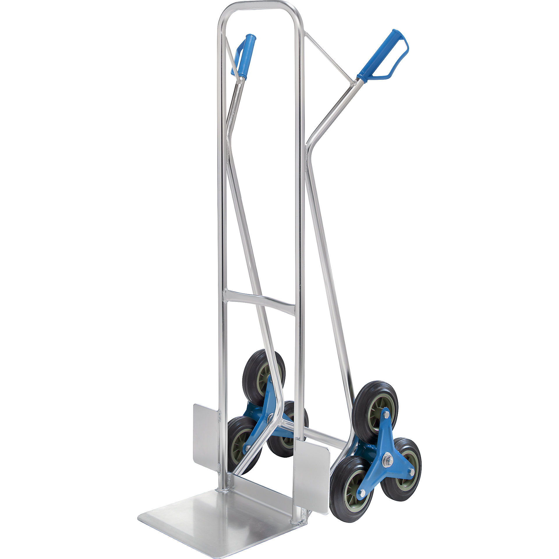 EUROKRAFTbasic – Aluminium stair climbing truck: footplate WxD 300 x ...