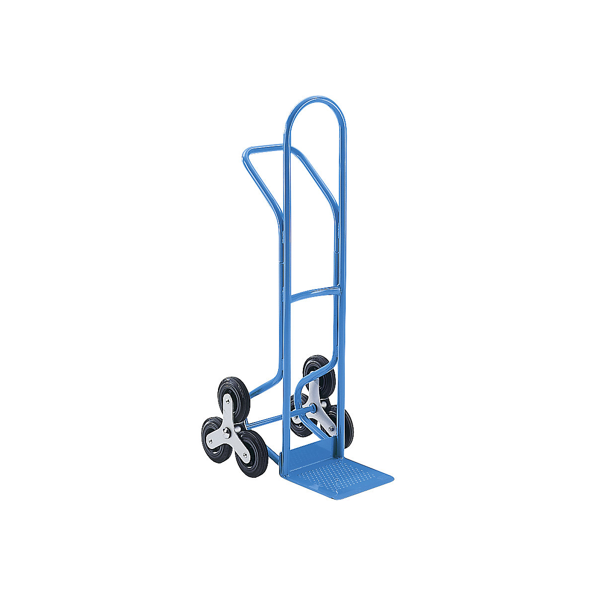 EUROKRAFTpro – Steel stair climbing truck: footplate WxD 280 x 250 mm ...