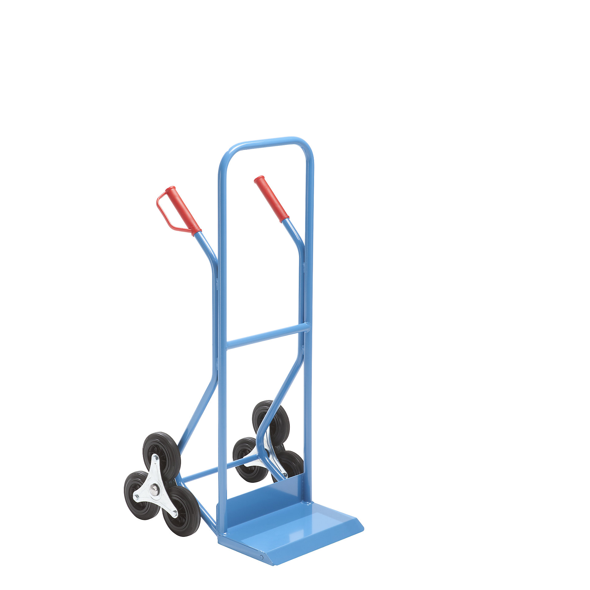 EUROKRAFTpro – Steel stair climbing truck: footplate WxD 400 x 252 mm ...