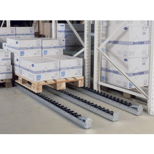 Heavy duty roller track with steel cylinder rollers with 45 mm Ø ...