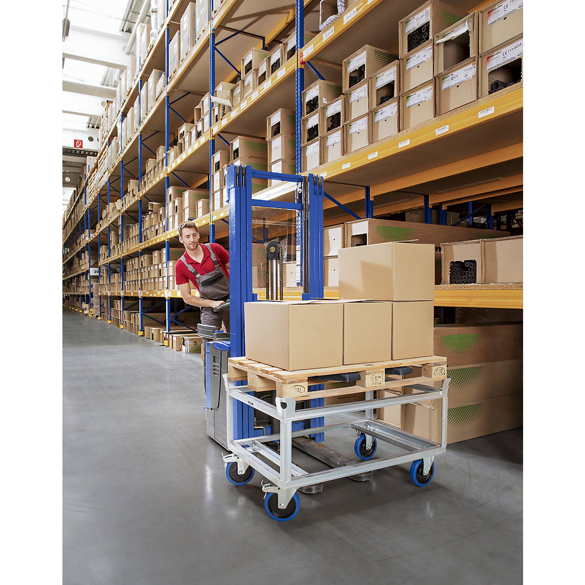 Onderwagen van staal – eurokraft pro: voor europallets, laadvermogen ...