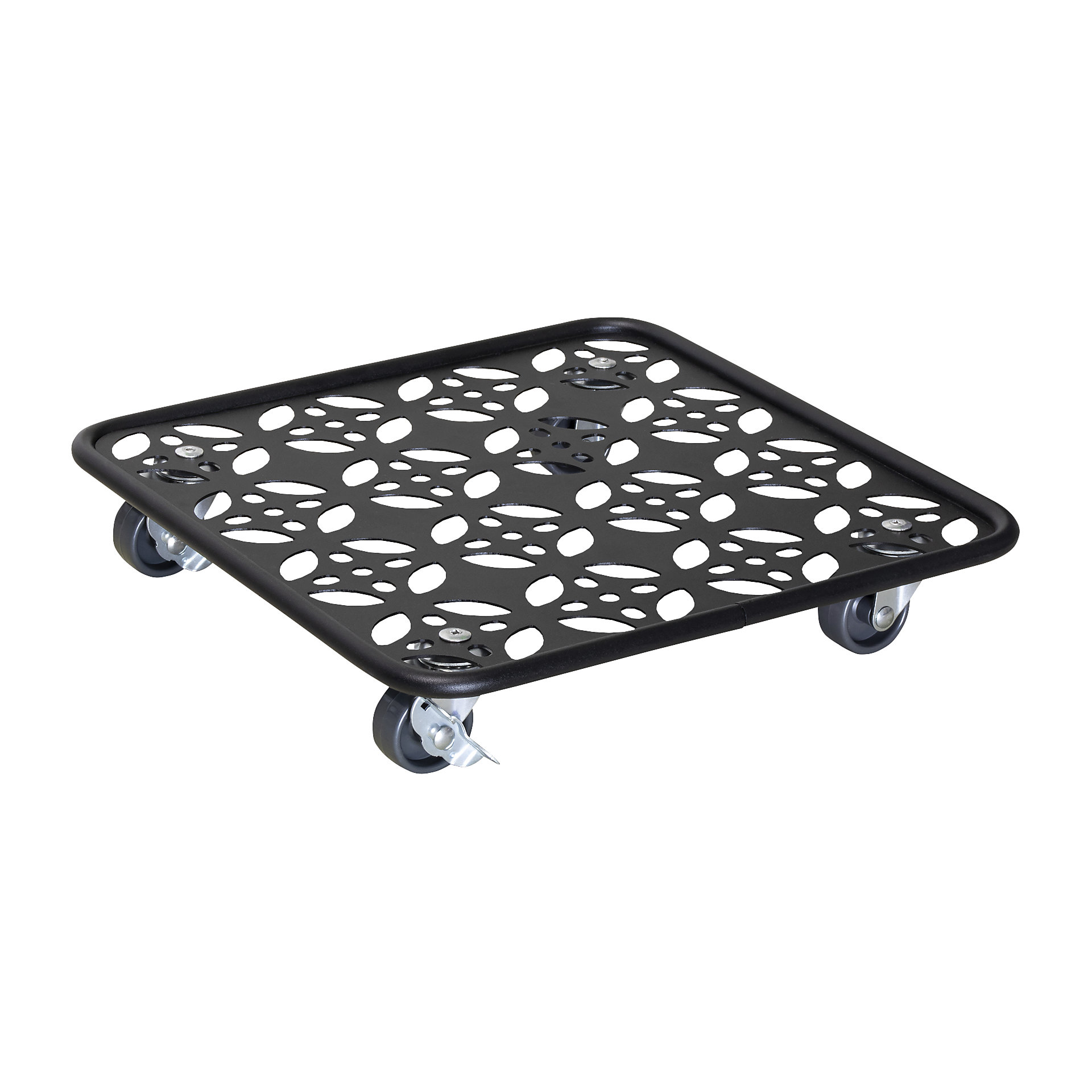 Plantentrolley staal BLACK – Wagner: draagvermogen 60 kg | kaiserkraft