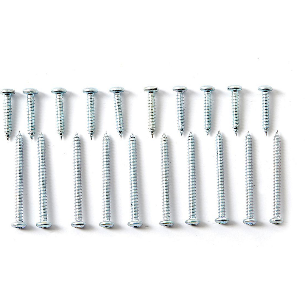TwinSlot Shelving Shelf Fixing Pack, Inc 10x 1 Inch Screws & 10x 2 Inch ...