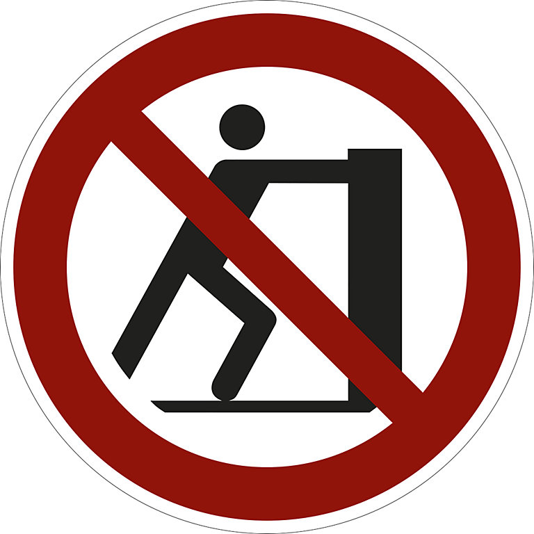 Znak za prepoved: prepovedano potiskanje, DE 10 kosov | kaiserkraft