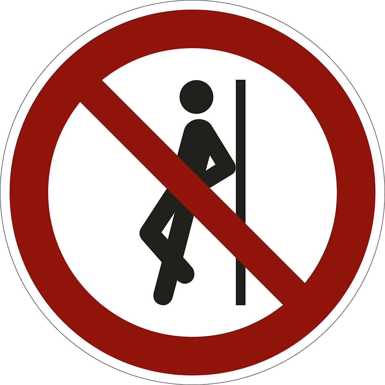 Znak za prepoved: prepovedano naslanjanje, DE 10 kosov | kaiserkraft