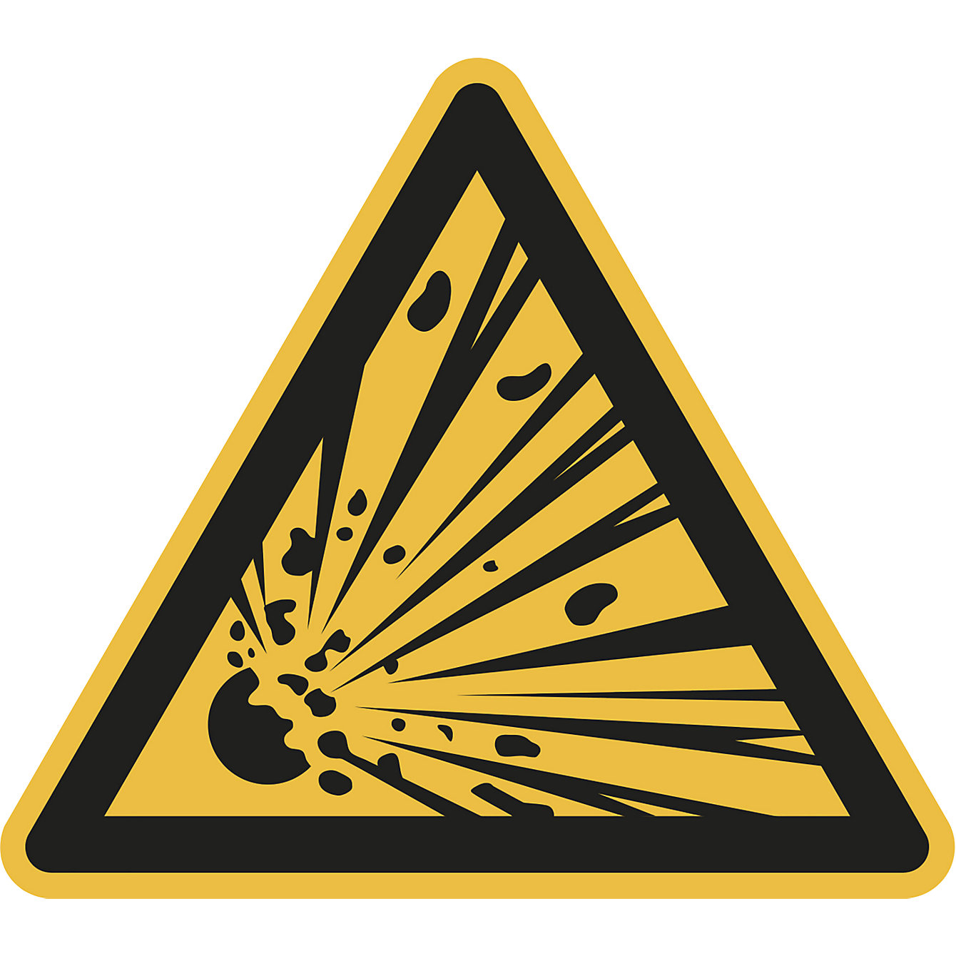 Waarschuwingsbord: waarschuwing voor explosiegevaarlijke stoffen, VE ...