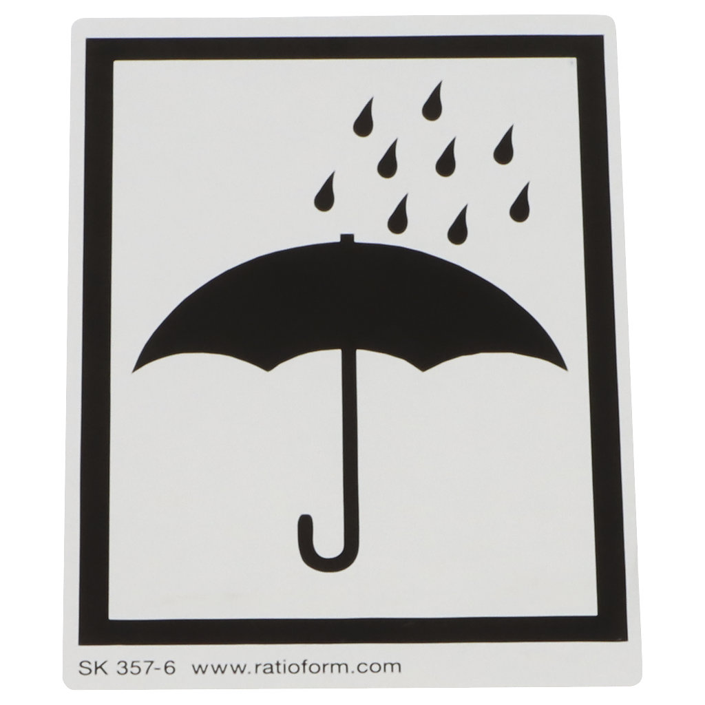 Warnetiketten ratioform: Aufdruck Symbol Vor Nässe/Feuchtigkeit ...