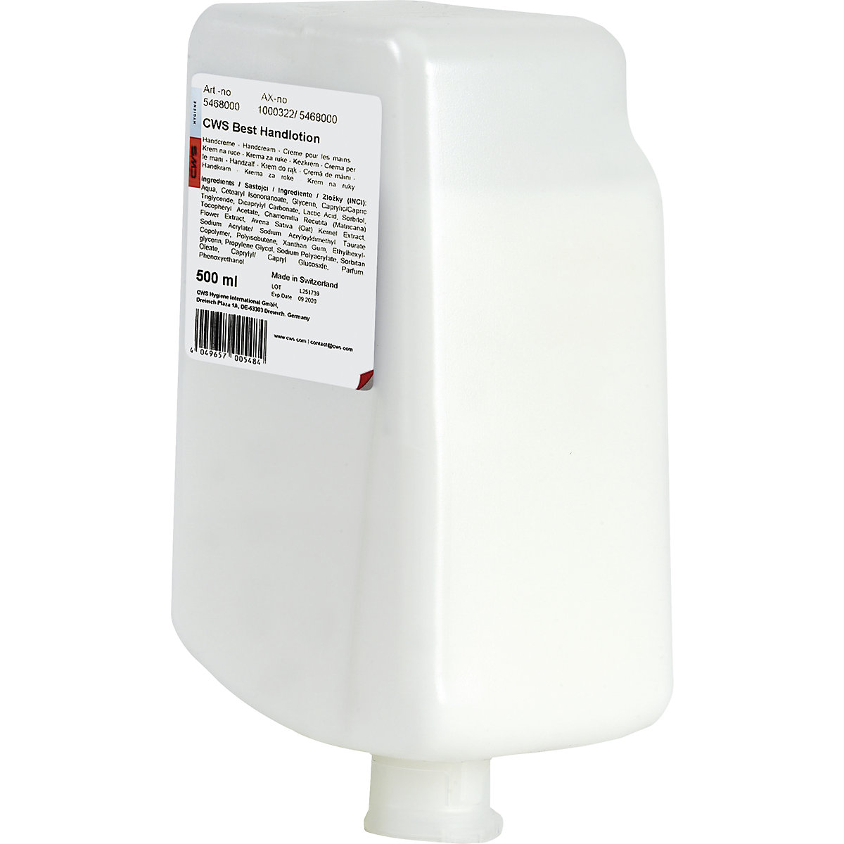 Best hand lotion – CWS: pack of 12 bottles, 0.5 l each | kaiserkraft