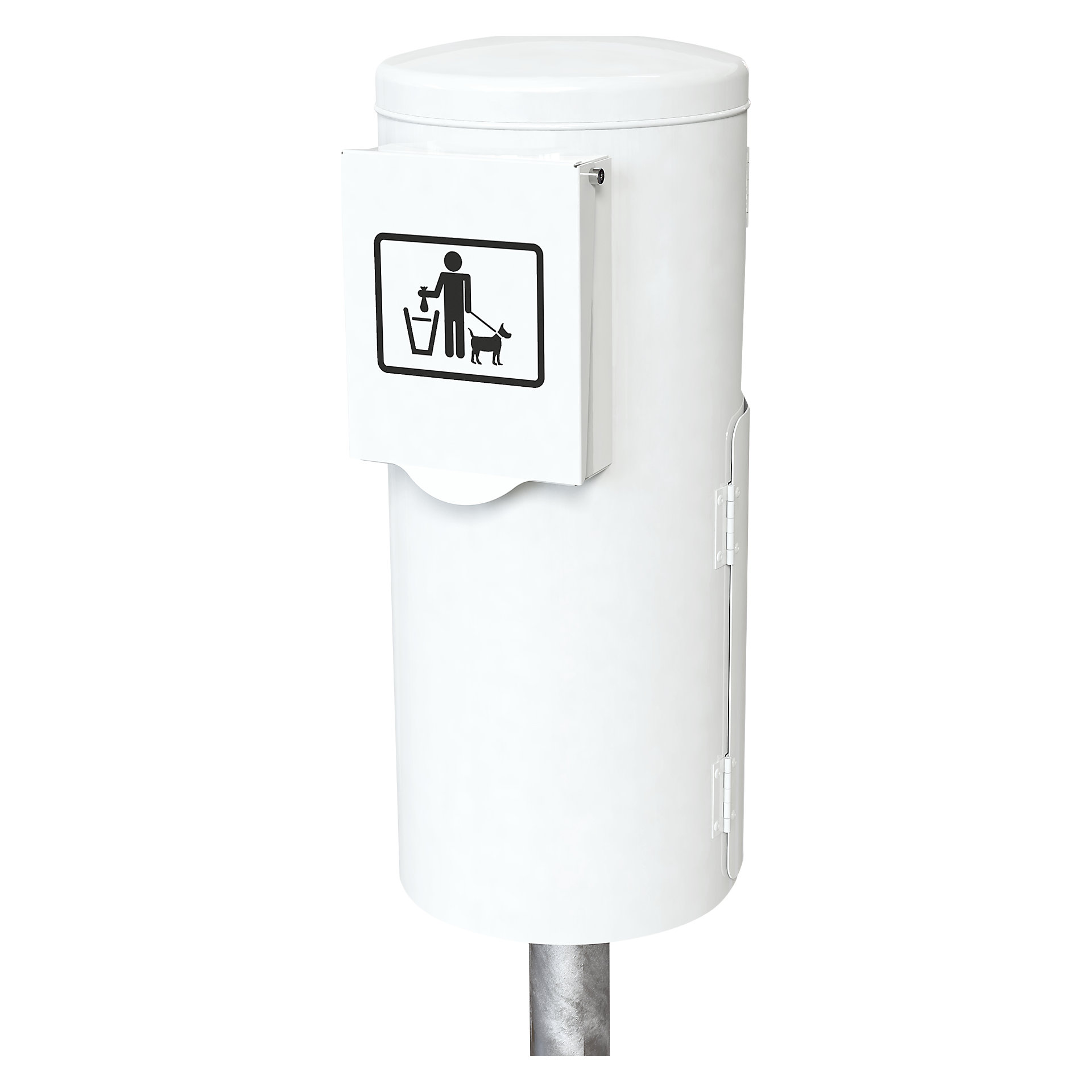 Dog poop bin with bag dispenser: capacity 20 l, HxWxD 1760 x 315 x 360 ...