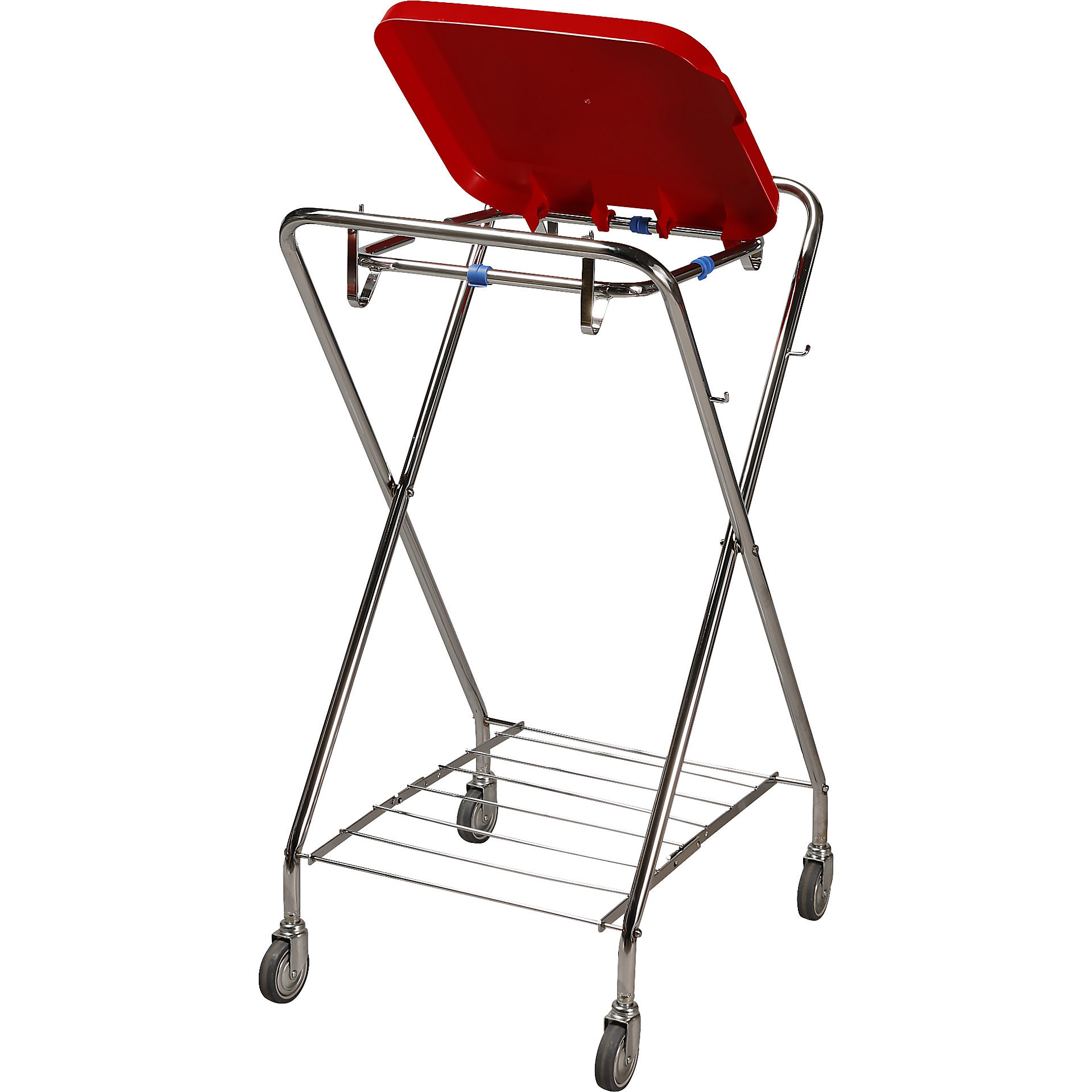 Hygienic waste sack stand: for capacity 120 l, square holding frame ...