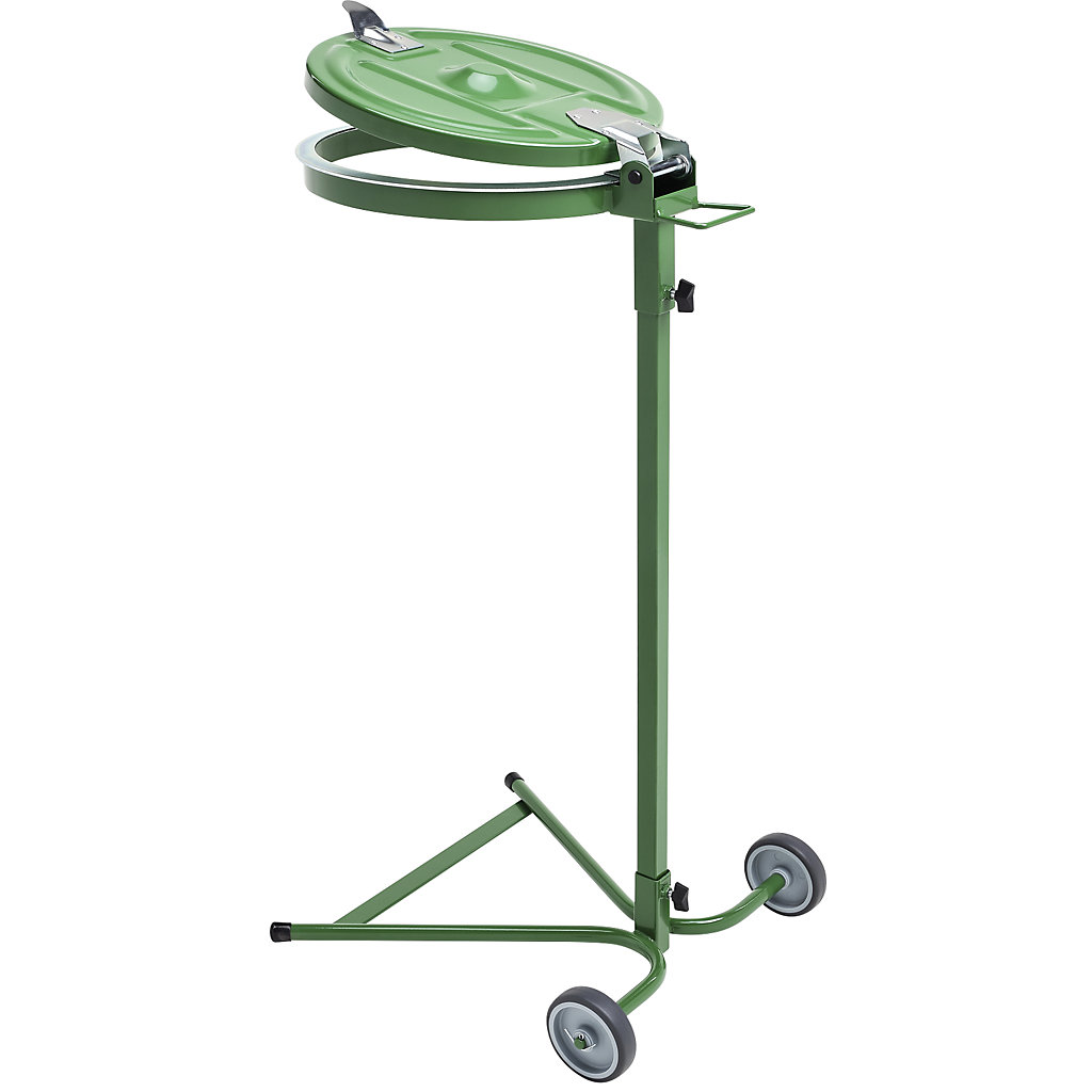 Waste sack stand: for capacity 120 l, 2-wheeled base | kaiserkraft
