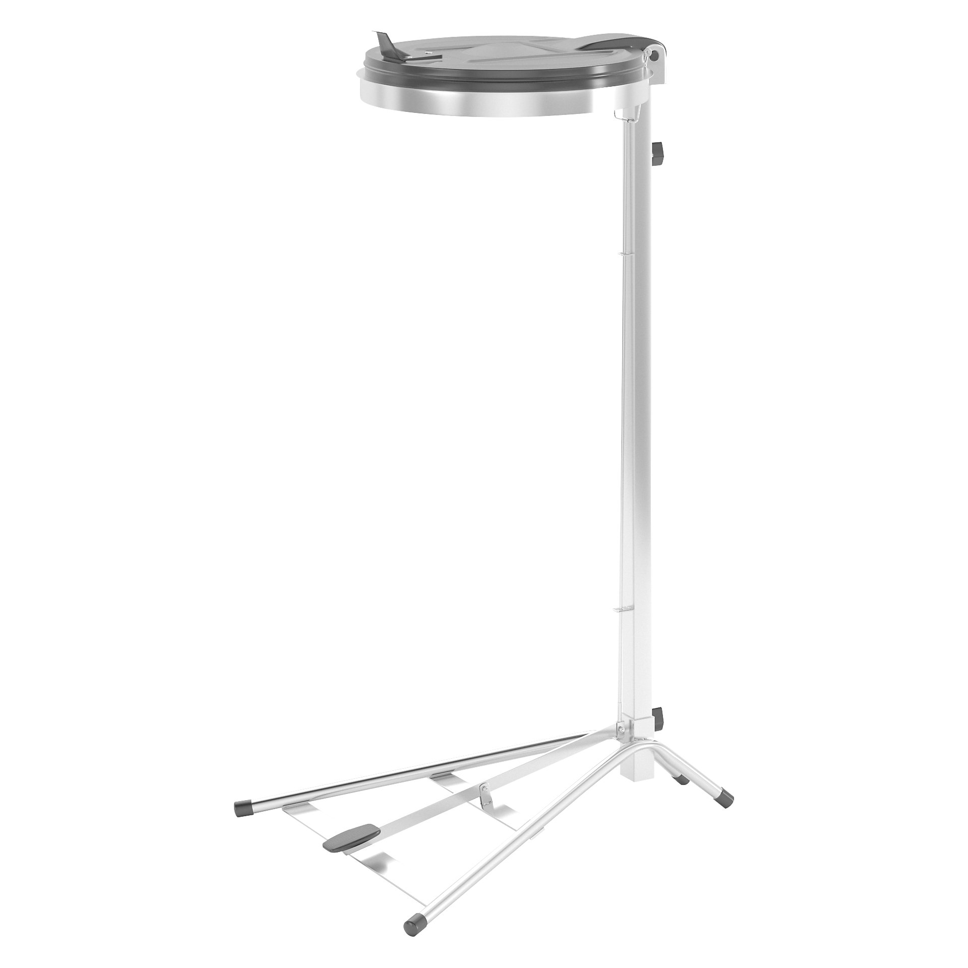 Waste sack stand, static frame: for capacity 120 l, with pedal ...