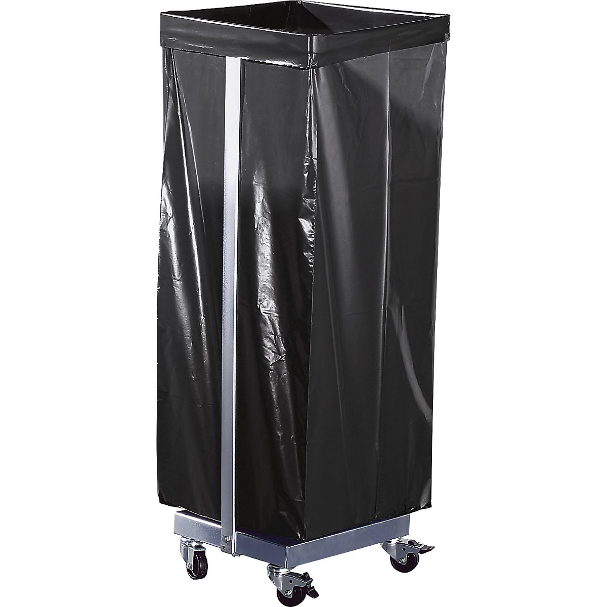 Waste sack stand, steel – VAR: for capacity 120 l, mobile | kaiserkraft IE
