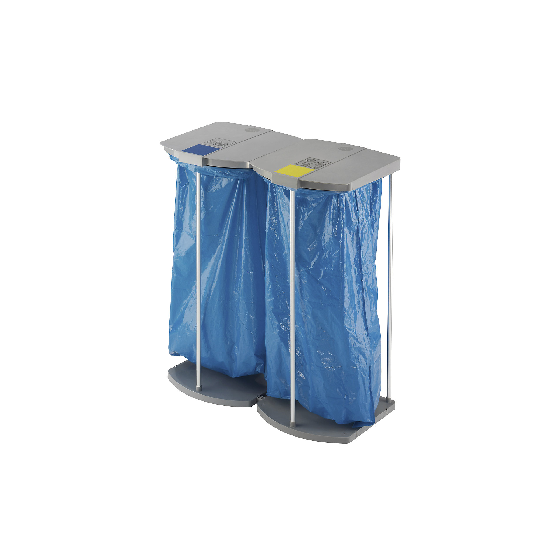 Waste sack stand with 250 blue recycling sacks – Hailo: ProfiLine MSS ...