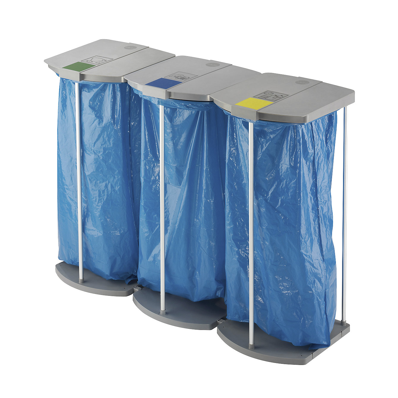 Waste sack stand with 250 blue recycling sacks – Hailo: ProfiLine MSS ...