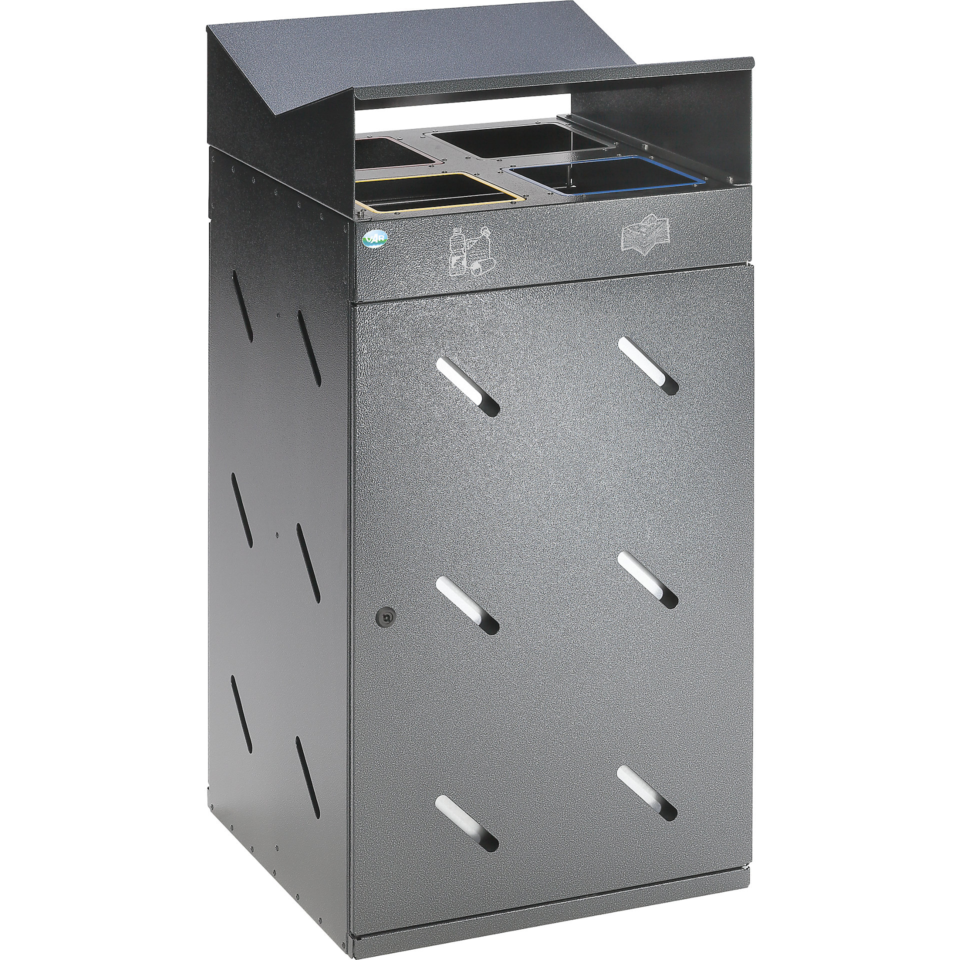 Waste collection station – VAR: 4 deposit holes, capacity 200 l ...