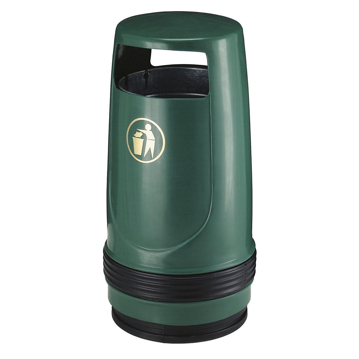 Outdoor waste collector: capacity 90 l, HxØ 1000 x 490 mm | KAISER+KRAFT