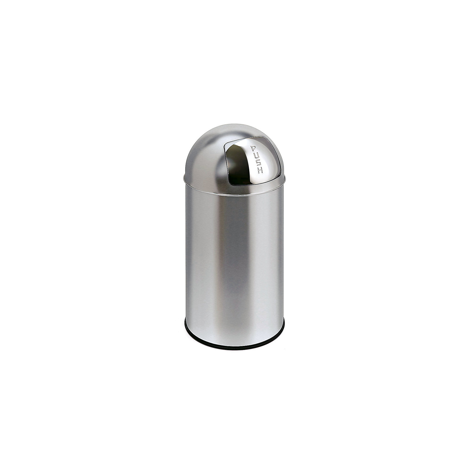 Push waste bin, stainless steel: capacity 40 l, HxØ 740 x 340 mm ...