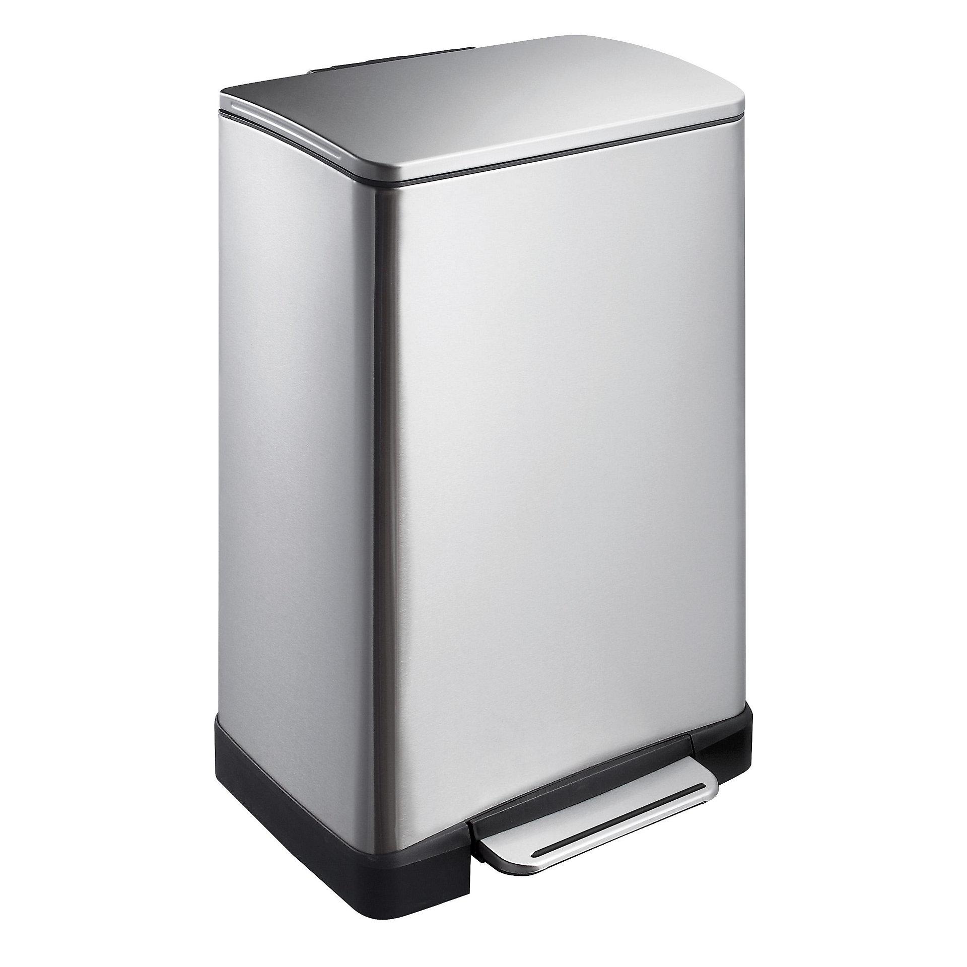 Stainless steel waste collector with pedal, rectangular – EKO: capacity ...