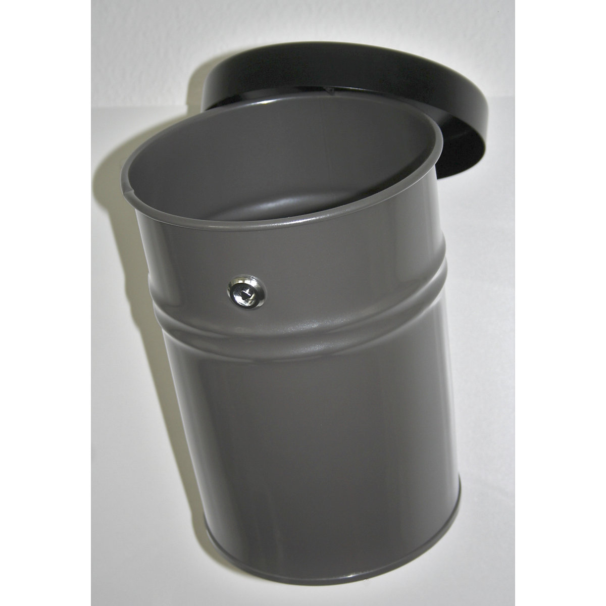 Wall mounted waste collector, lockable: capacity 24 l, HxØ 370 x 295 mm ...