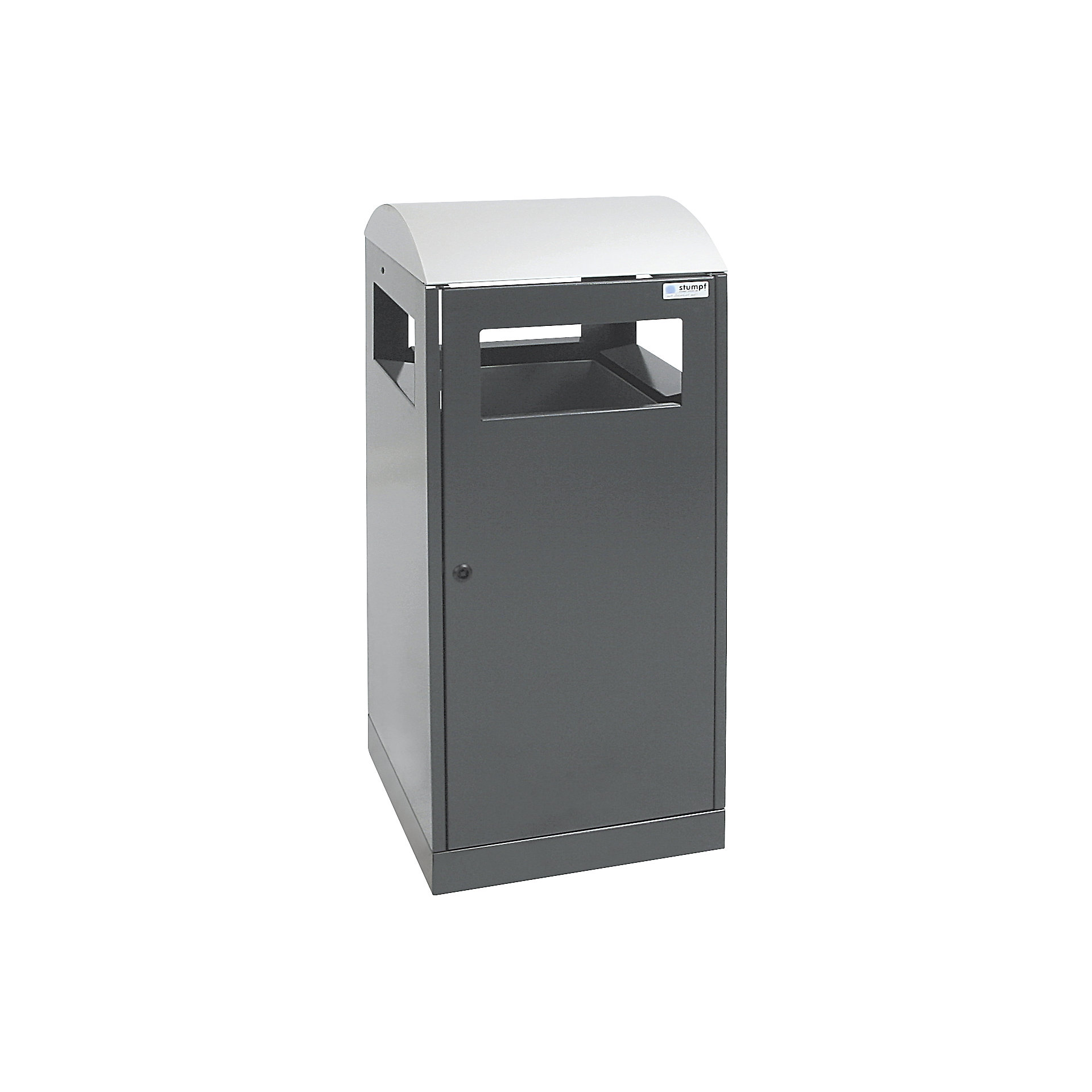 Waste collector for outdoor areas: capacity 90 l, WxHxD 450 x 1060 x ...