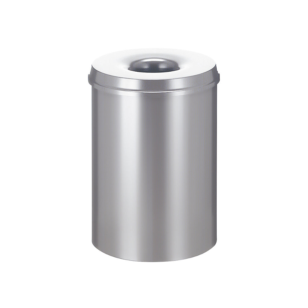 Safety waste paper bin, steel, self-extinguishing: capacity 30 l, HxØ ...