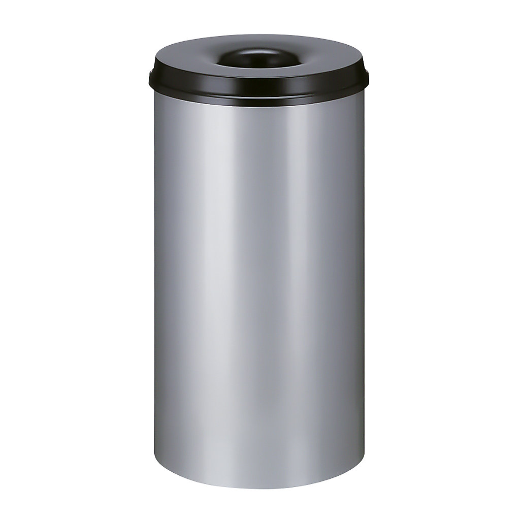 Safety waste paper bin, steel, self-extinguishing: capacity 50 l, HxØ ...