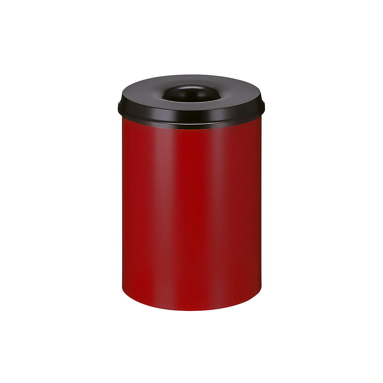 Safety waste paper bin, steel, self-extinguishing: capacity 30 l, HxØ ...