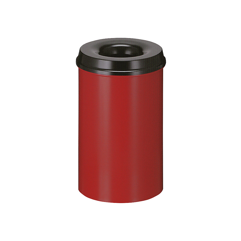 Safety waste paper bin, steel, self-extinguishing: capacity 20 l, HxØ ...