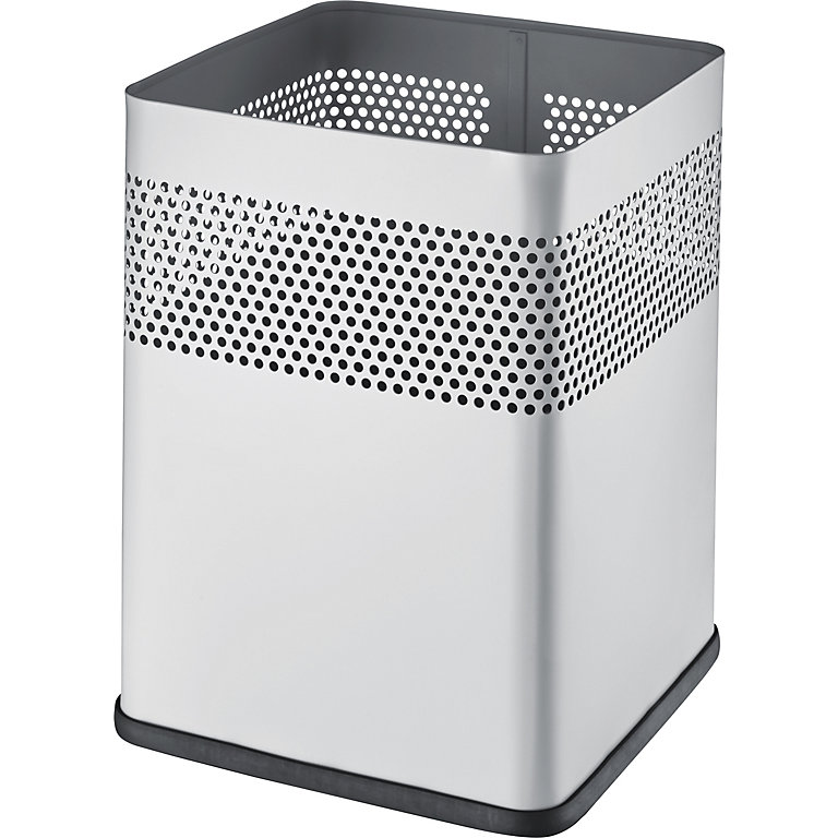 Waste paper bin, square – helit: capacity 18 l, WxHxD 240 x 325 x 240 ...