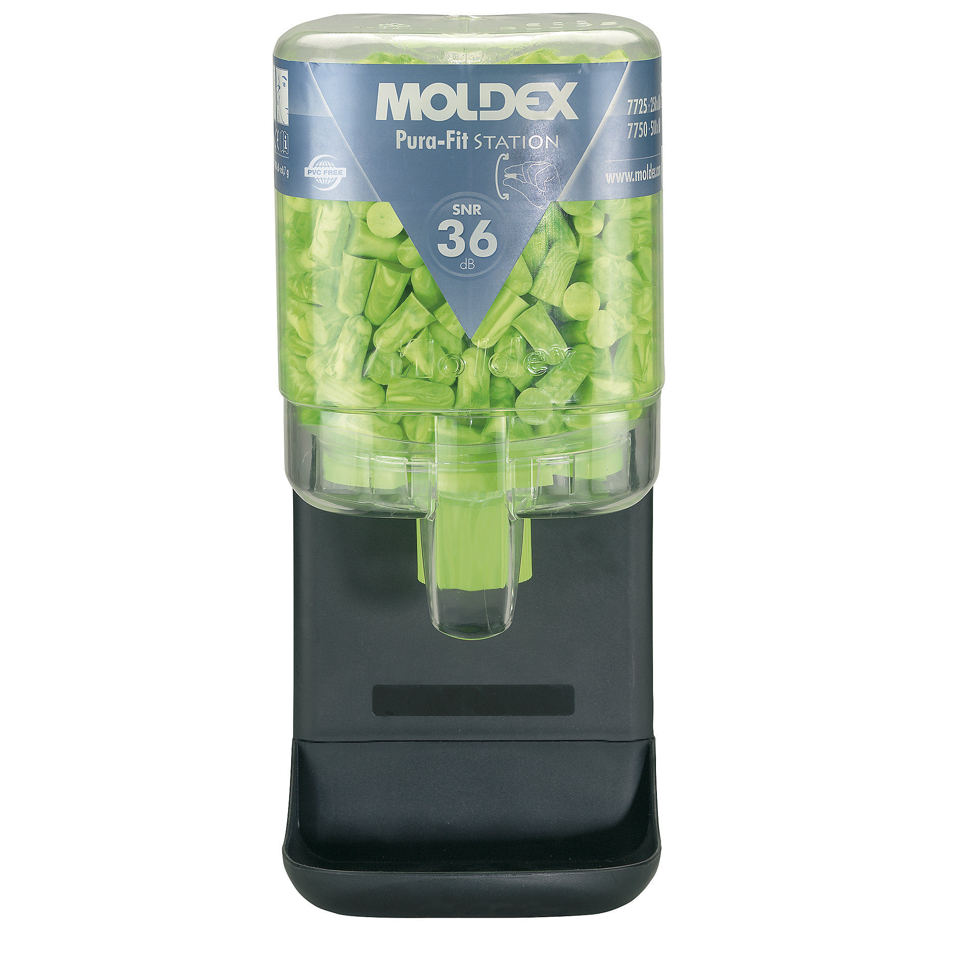 Ear plug station including ear plugs – MOLDEX: PuraFit® green, SNR 36 ...