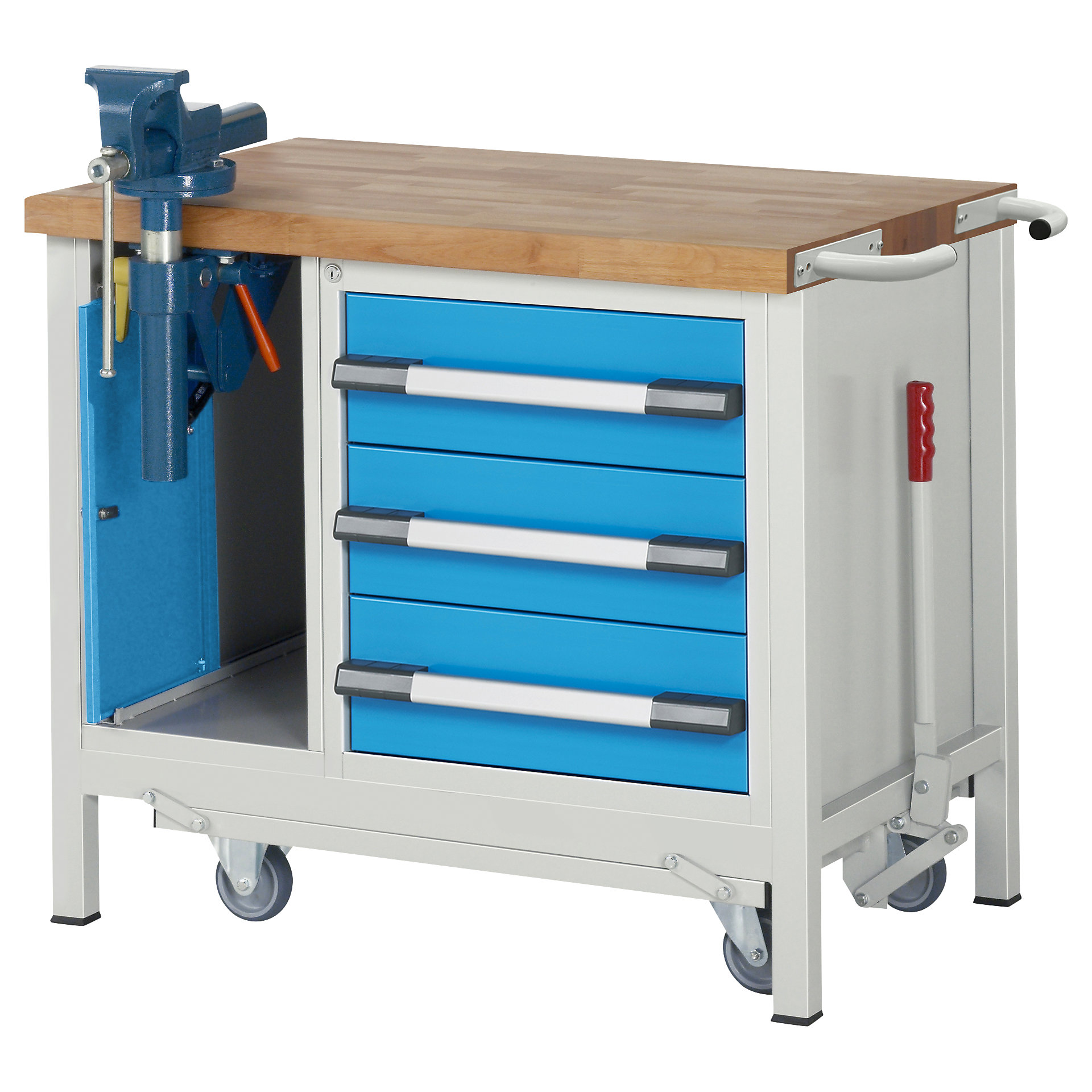 Mobile and lowerable workbench, Series 8000 frame construction ...