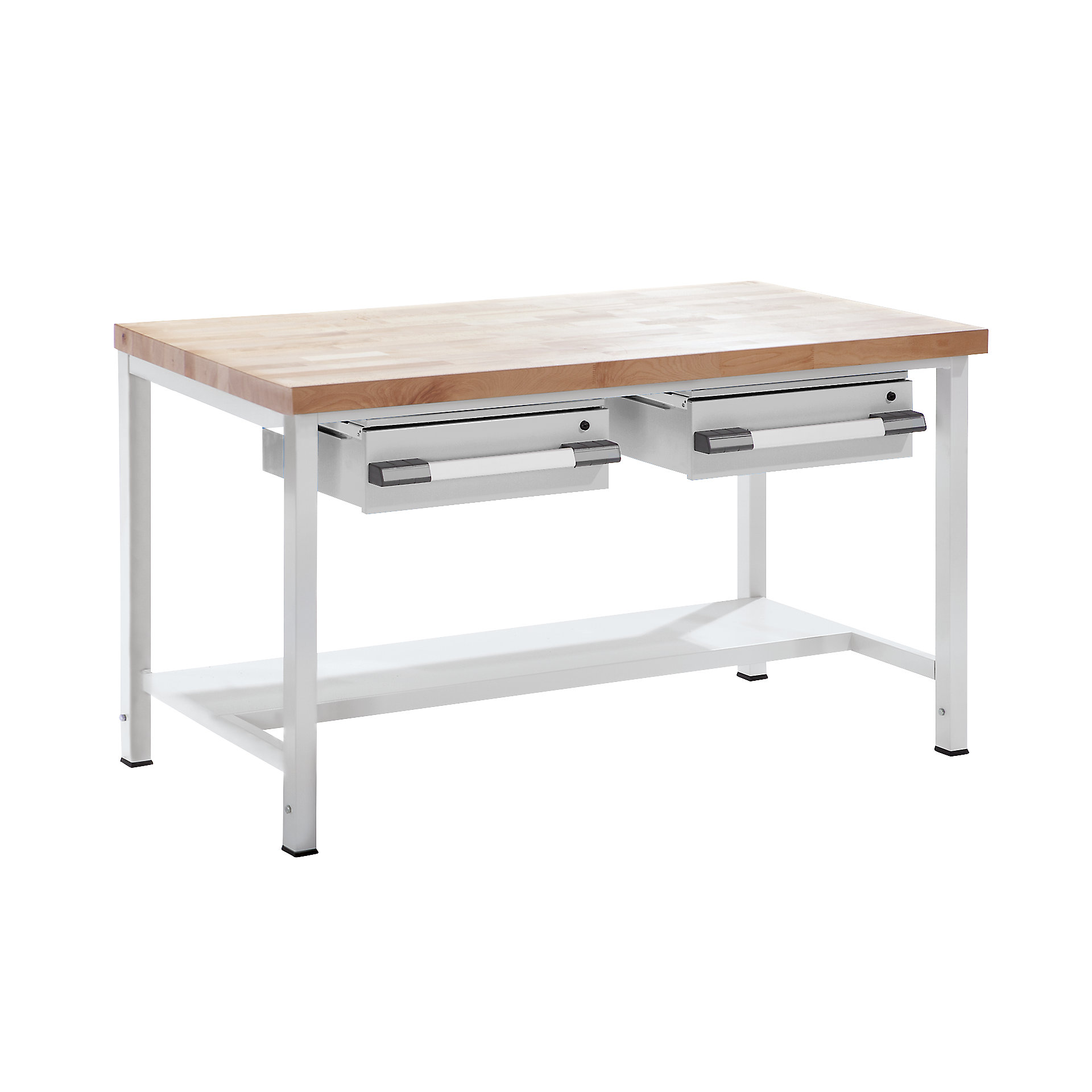 Height-adjustable workbench, frame construction – eurokraft pro: with ...