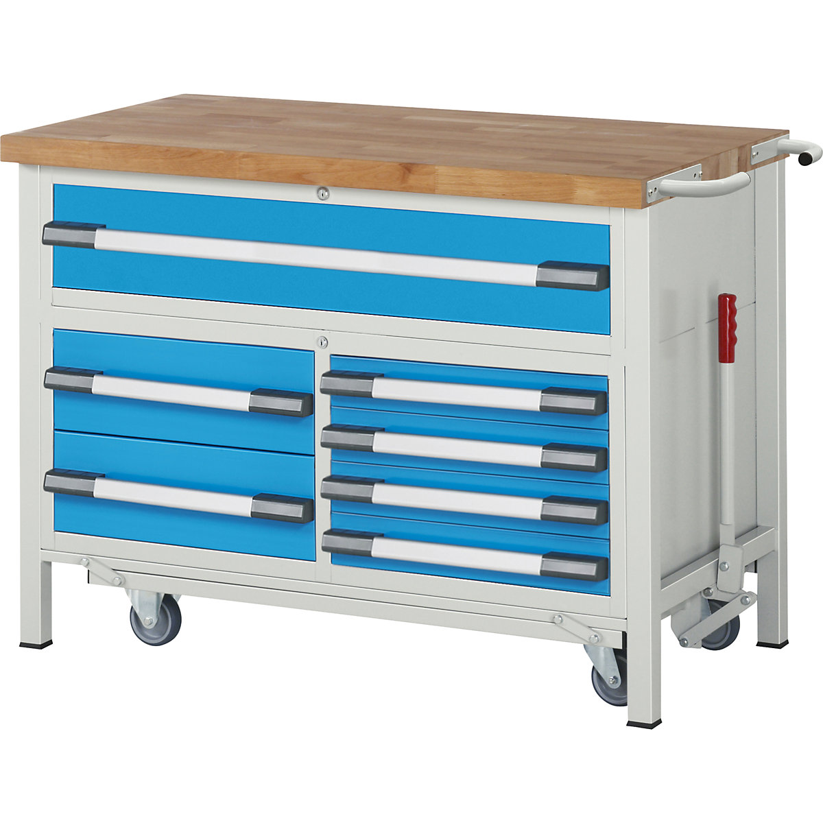 Mobile and lowerable workbench, Series 8000 frame construction ...