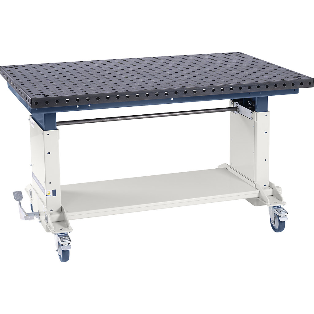 Welding table SUPPORTER, height adjustable: max. load 500 kg | kaiserkraft