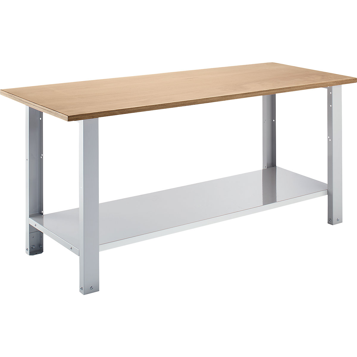 Workbench, modular system – eurokraft basic: panel width 1850 mm, with ...