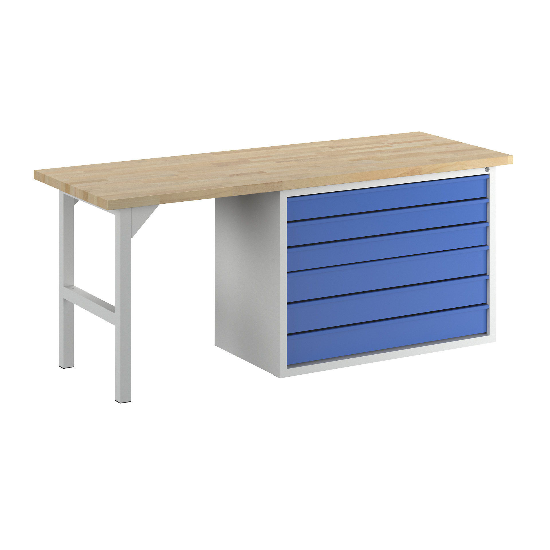Workbench, modular system: 6 large drawers | kaiserkraft