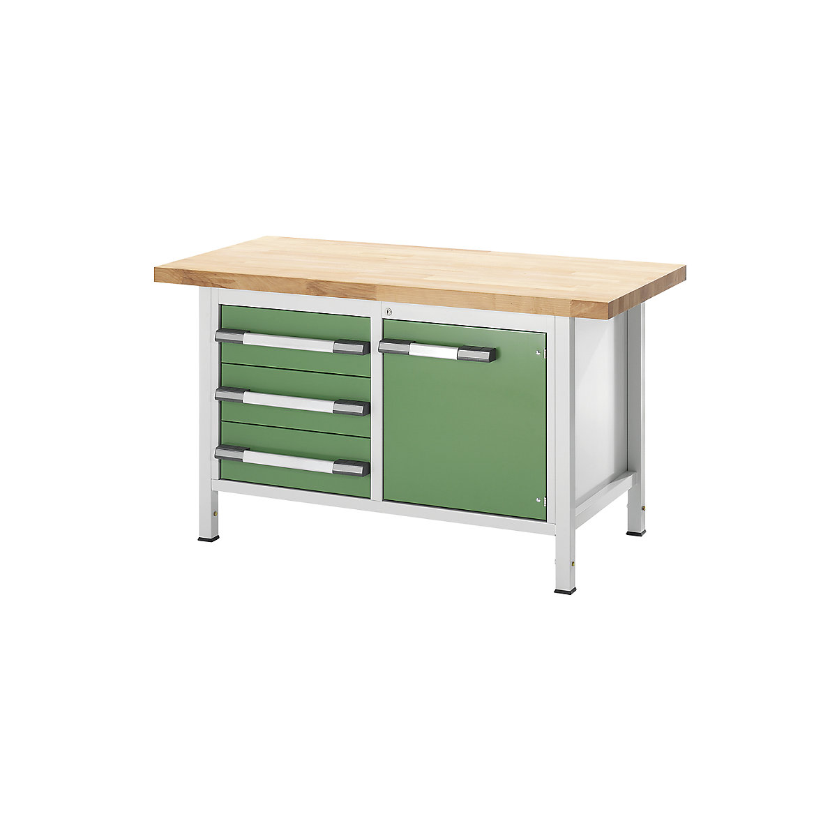 EUROKRAFTpro – Height-adjustable workbench, frame construction: 3 ...
