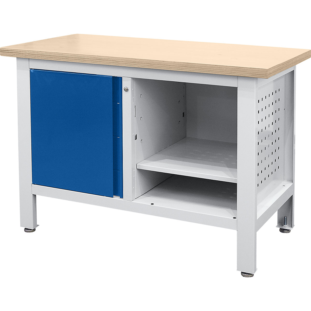 Workbench: 1 door, 1 open compartment with shelf | KAISER+KRAFT