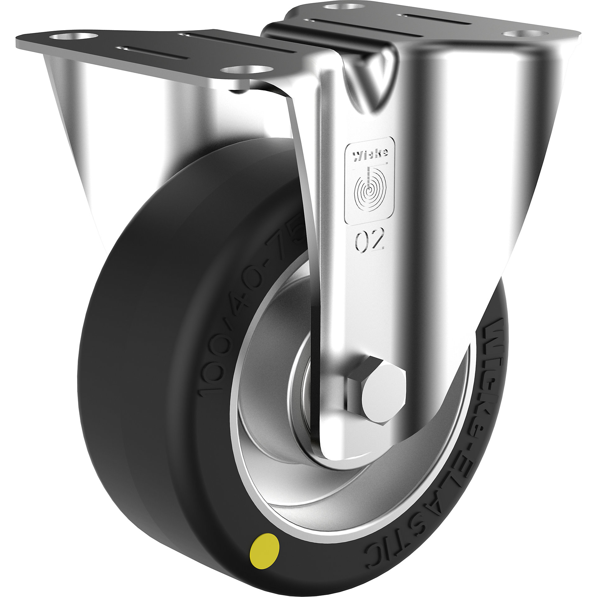 ESD elastic rubber tyre – Wicke: wheel Ø x width 150 x 50 mm, max. load ...