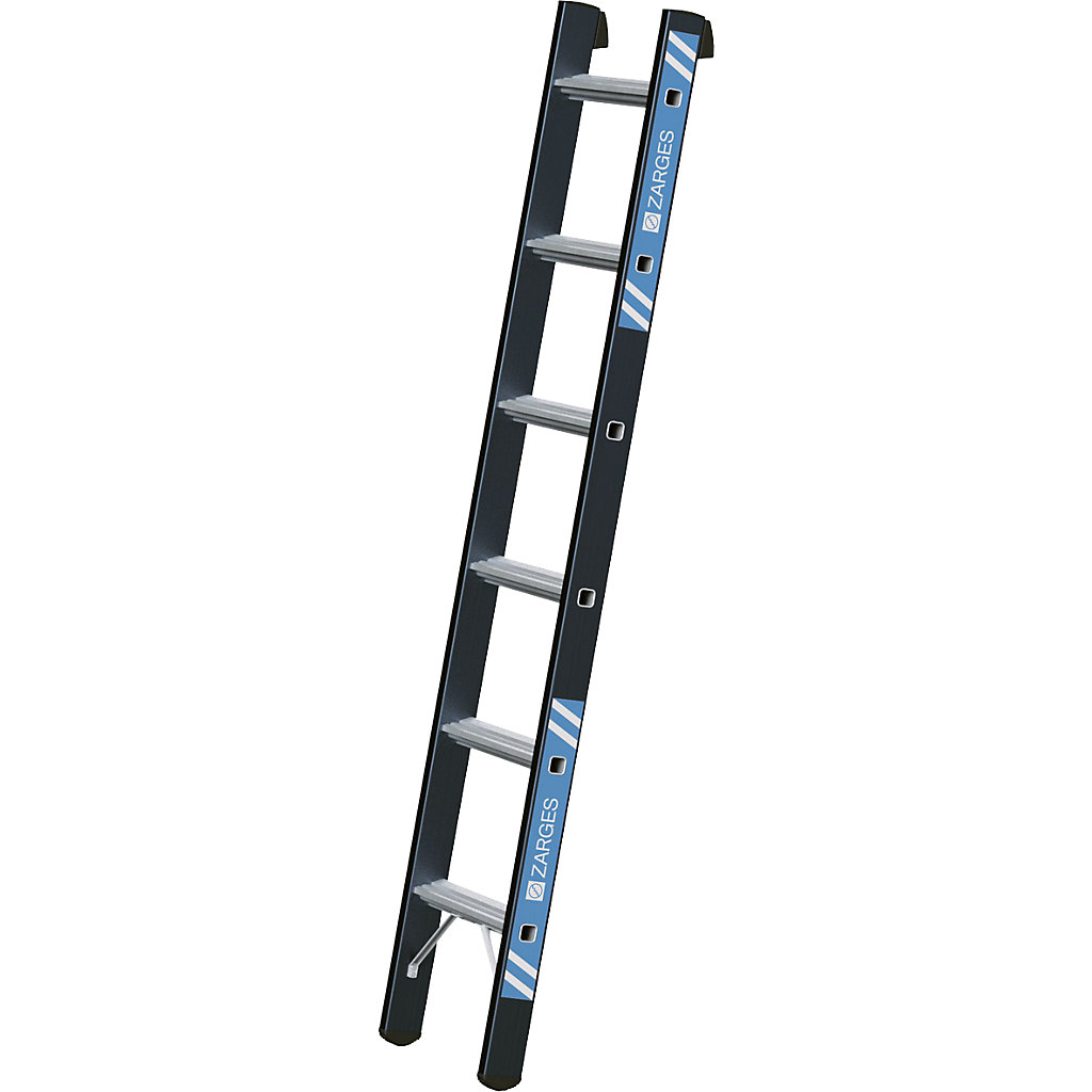 Heavy duty lean to ladder – ZARGES: 60 mm aluminium rungs | kaiserkraft