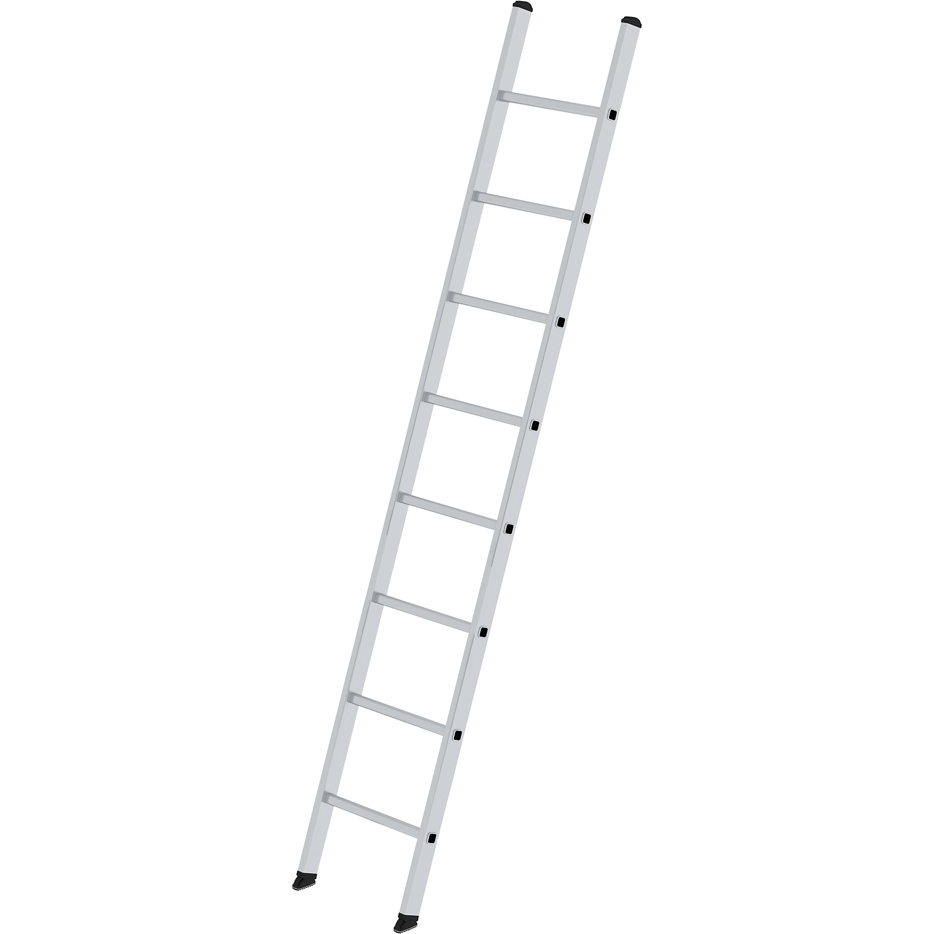 Lean to ladder with rungs – MUNK: professional version, width 420 mm ...