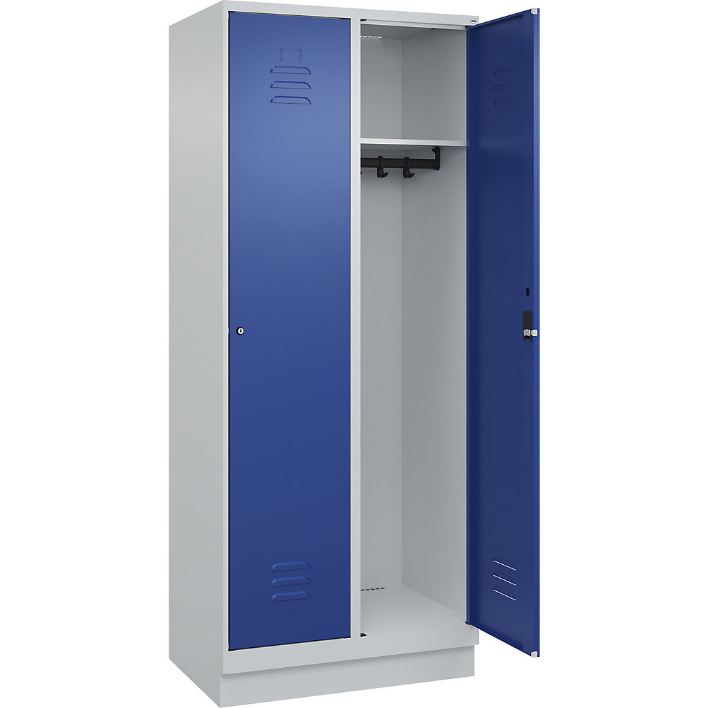 Classic PLUS clothes locker – C+P: 2 compartments | kaiserkraft