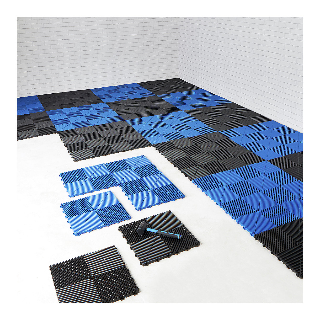 BiGDUG Essentials Vented Interlocking Garage Tile Mega Deal | Flooring ...
