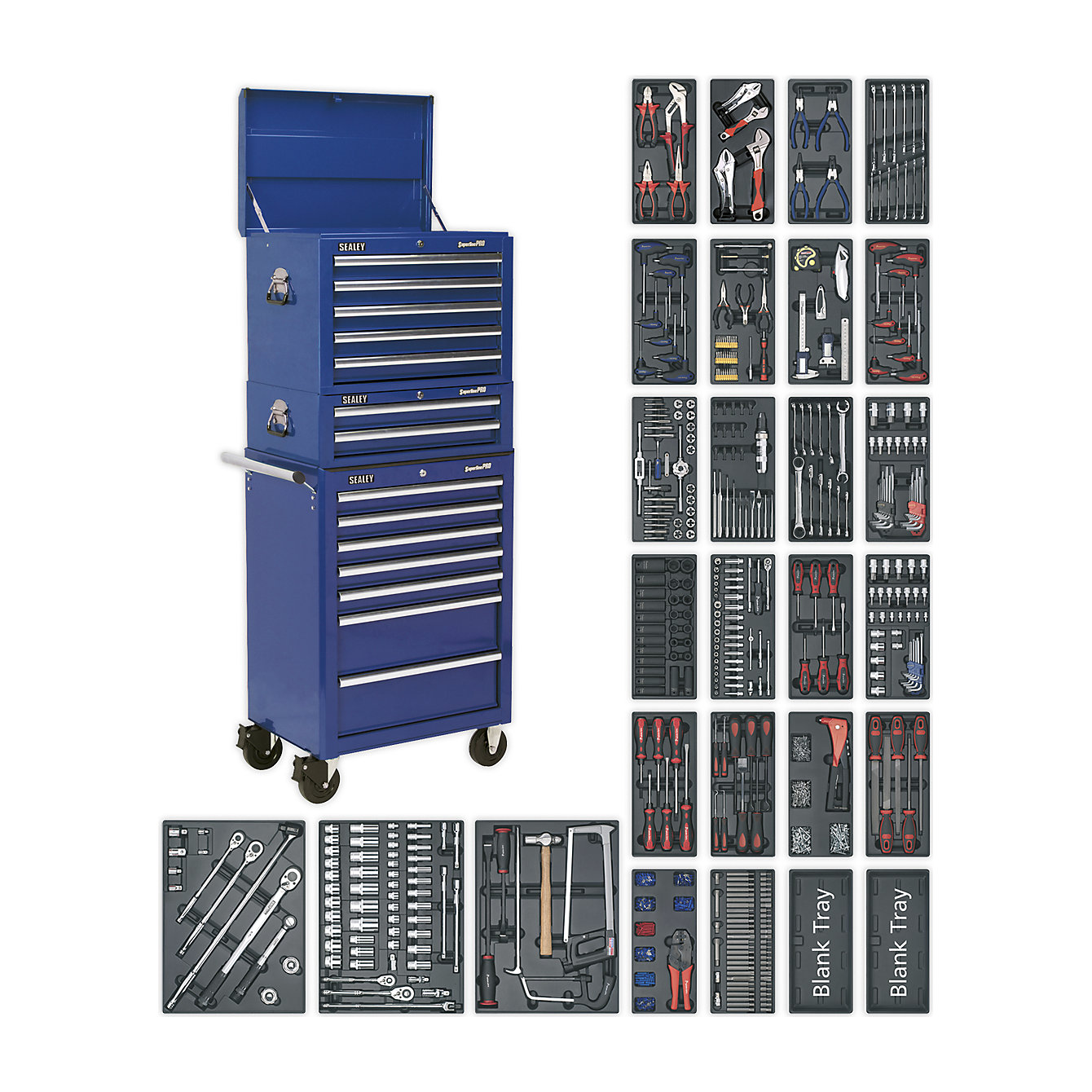 Sealey Superline Premier Tool Kits | 14 Drawer Tool Chest Combination ...